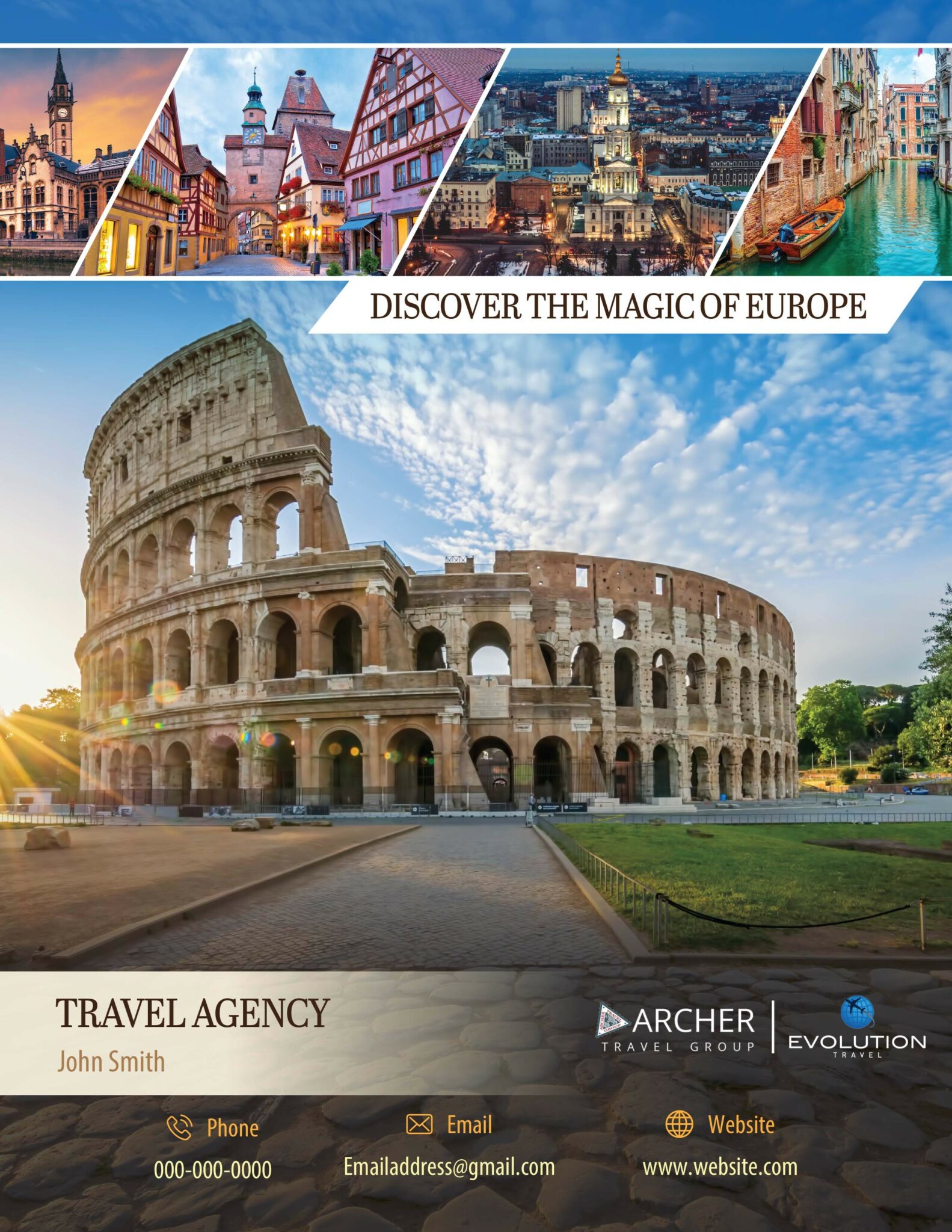 Personalized Flyers – Archer | Evolution Travel Shop