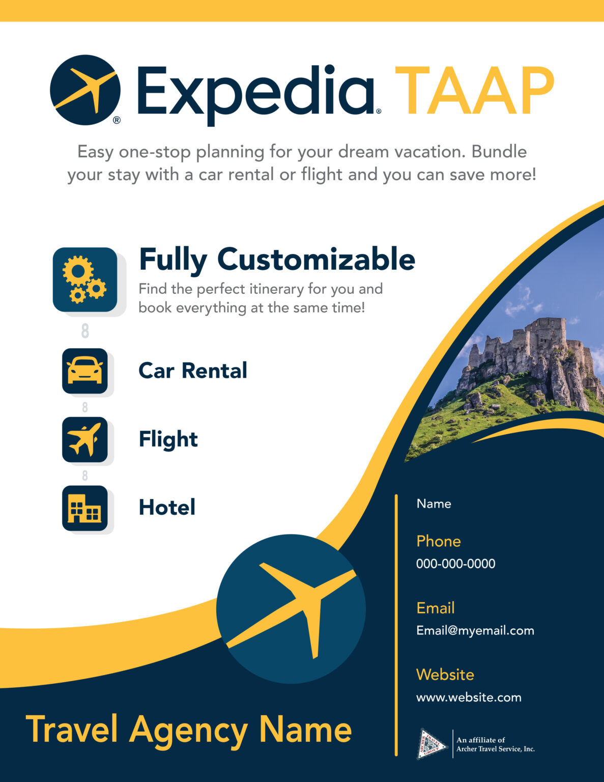 Expedia TAAP Flyer - Simple - Archer | Evolution Travel Shop